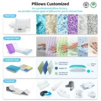 China Custom LOGO Ergonomic Sleeping Cervical Orthopedic Memory Foam Bed Pillows For Sleeping Comfortable for sale