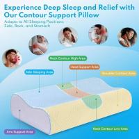 China 4-Layer Adjustable Memory Foam Pillow for Sleeping Ergonomic Contour Cooling Pillow for Back and Side Sleepers for sale