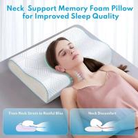 China 4-Layer Adjustable Memory Foam Pillow for Sleeping Ergonomic Contour Cooling Pillow for Back and Side Sleepers for sale