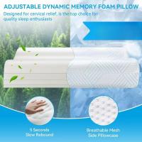 China 4-Layer Adjustable Memory Foam Pillow for Sleeping Ergonomic Contour Cooling Pillow for Back and Side Sleepers for sale