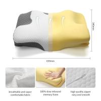 China Custom Shaped Cervical Orthopedic Smart Gray Memory Foam Sleeping Neck Bed Memory Foam Pillow for sale