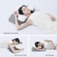 China Custom Shaped Cervical Orthopedic Smart Gray Memory Foam Sleeping Neck Bed Memory Foam Pillow for sale
