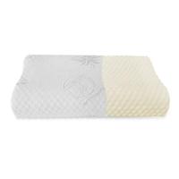 China Bamboo Fabric Fiber Pillow Memory Foam Neck Contour Orthopedic Cervical Sleep Pillow for sale