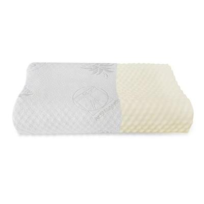 China Bamboo Fabric Fiber Pillow Memory Foam Neck Contour Orthopedic Cervical Sleep Pillow for sale