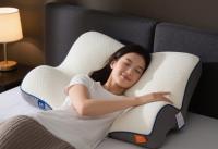 China Pressure Relief Contoured Memory Foam Pillow with Bamboo Fiber Cover Material Suitable For Back And Side Sleepers for sale