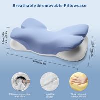 China 1.36kg Contoured Memory Foam Pillow Support Level Neck And Head Washable Cover Yes for sale