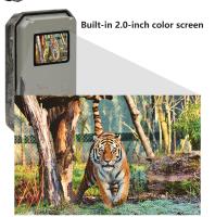China 56MP Color Night Vision Trail Wildlife Camera 4K Dual Flash Trail Camera With 0.3s Trigger  IP68 Waterproof for sale