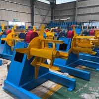 China 5 Ton Hydraulic Decoiler Machine for Metal Steel Coils 900-1250mm Width with 4kW Power and Loading Cart for sale