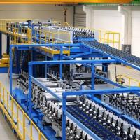 China Continuous PU Sandwich Panel Production Line 12-15m/min with 0.3-0.8mm Material Thickness for sale