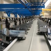 China Continuous PU Sandwich Panel Production Line 12-15m/min with 0.3-0.8mm Material Thickness for sale