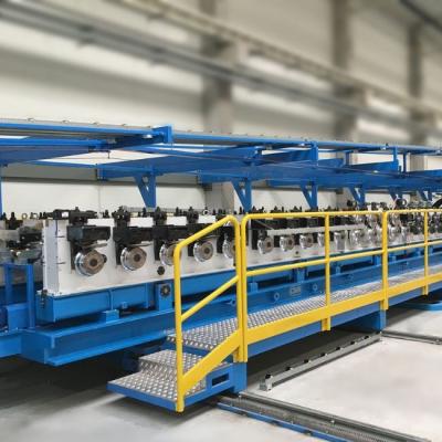 China Continuous PU Sandwich Panel Production Line 12-15m/min with 0.3-0.8mm Material Thickness for sale