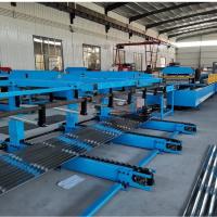 China High Speed Roofing Tile Roll Forming Machine with 12m Automatic Stacker - 3kW Power, 12000mm Capacity for sale