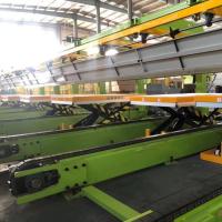 China High Speed Roofing Tile Roll Forming Machine with 12m Automatic Stacker - 3kW Power, 12000mm Capacity for sale