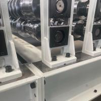 China Trapezoidal Roofing Sheet Roll Forming Machine 0.3-0.8mm Thickness 25m/min Speed for sale