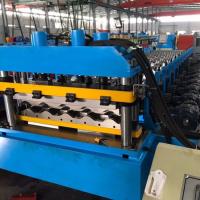 China Hydraulic PLC Controlled Colored Glazed Steel Roll Forming Machine - 10-15 MPM Speed, ±2mm Tolerance for sale