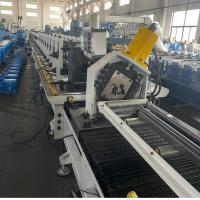 China Automatic Blue Steel Storage Rack Roll Forming Machine 11x1.2x1.4m with 4-6m/min Production Speed for sale