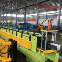 China 15m/min Galvanized Steel Round Downspout Roll Forming Machine with PLC Control for 0.4-0.8mm Materials for sale