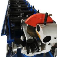 China Galvanized Steel Gutter Downspout Roll Forming Machine PLC Control 0.4-0.8mm Thickness 7.5KW Motor for sale