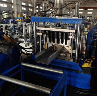 China Galvanized Coil Cable Tray Roll Forming Machine with PLC Control - 22 Stations, 1.0-2.0mm Material, 15KW Power for sale
