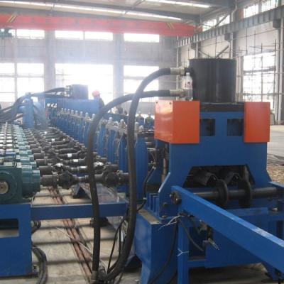 China Custom Highway Guardrail Roll Forming Machine with PLC Control - 2.5-4mm Thickness, 15m/min Speed for sale