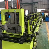 China 13-Stand Automatic CZ Purlin Roll Forming Machine with Double Chain Transmission for 100-300mm Profiles for sale