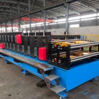 China Hydraulic Cut Double Layer Metal Sheet Roll Forming Machine - 13-18 Stations, 10-15 m/min Production Speed for sale