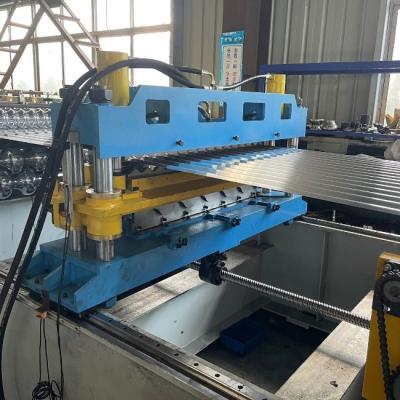 China Double Layer Colored Corrugated Panel Roll Forming Machine | 30-45 MPM Speed | 13-18 Roller Stations for sale