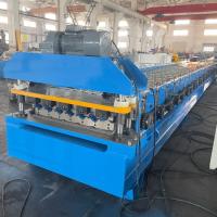 China PLC Controlled Electric Corrugated Steel Panel Roll Forming Machine 10-15m/min Speed 0.3-0.8mm Thickness for sale