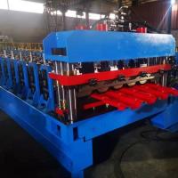 China Electric Steel Galvanized Roofing Sheet Roll Forming Machine 220V with 10-15m/min Speed and 0.3-0.8mm Thickness Capacity for sale