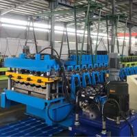 China 220V PLC Control Hydraulic Roll Forming Machine for Steel Glazed Tiles - 0.3-0.8mm Thickness, 10-25m/min Speed for sale