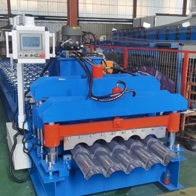 China Electric Steel Galvanized Roofing Sheet Roll Forming Machine 220V with 10-15m/min Speed and 0.3-0.8mm Thickness Capacity for sale