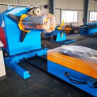 China Vertical Drive Steel PPGI Zinc Uncoiler Machine 1250mm Feeding Width 220V With Loading Cart for sale