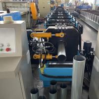 China Roofing Round Downspout Machine 15m/min with 0.4-0.8mm Thickness Capacity for Gutter Production for sale