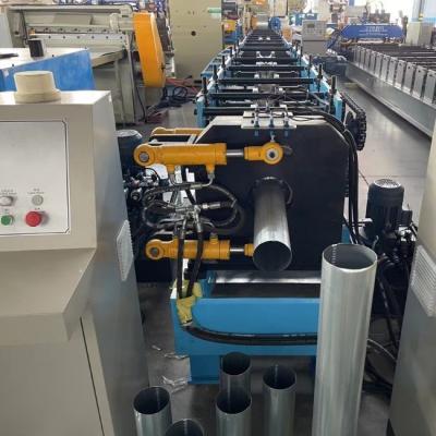 China Roofing Round Downspout Machine 15m/min with 0.4-0.8mm Thickness Capacity for Gutter Production for sale