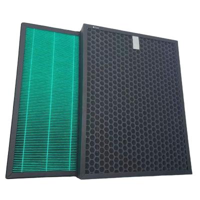 China Customized True HEPA Air Filter 365x280x47mm with Glassfiber Media for Air Purifier Replacement for sale