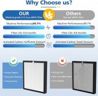 China Custom Size H13 Efficiency HEPA Filter for Air Purifier with PM2.5 Removal for sale