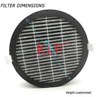 China H13 Carbon Fiber Air Purifier Filter with 144x55mm Size for Effective Smoke Capture for sale