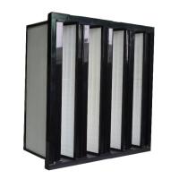 China V-type Air Filter with F7 F8 F9 Efficiency and Fiber-glass Material for PM2.5 Removal in Commercial Industrial Applications for sale