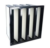 China V-type Air Filter with F7 F8 F9 Efficiency and Fiber-glass Material for PM2.5 Removal in Commercial Industrial Applications for sale