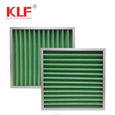 China Industrial G4 Efficiency Pleated Air Filter with Aluminum Frame for HVAC Systems in Customizable Sizes for sale