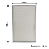 China High Efficiency H13 Glassfiber FFU Replacement Filter 465x695x100mm with 99.99% Filtration for Clean Rooms for sale