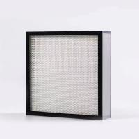 China Mini Pleat HEPA Filter with Aluminium Frame and Antibacterial Glass Fibre Media for Clean Rooms for sale