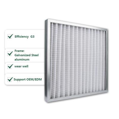 China High-Quality G3 G4 HVAC Air Filter with Washable Synthetic Fibre and Aluminum Frame in Customized Dimensions for sale