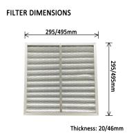 China Deep Primary Efficiency Pleated Panel Furnace G4 Air Filter with Washable Fiber and Aluminum Frame for Rust Prevention for sale