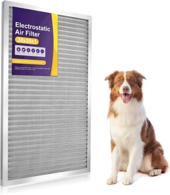 China Kinglei MERV8 Washable Reusable Electrostatic Air Filter with Custom Dimensions for sale