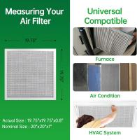 China Electrostatic Reusable Air Filter with MERV 8 Rating and Activated Carbon for HVAC Systems for sale