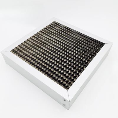 China Commercial Kitchen Canopy with High Efficiency Honeycomb Grease Filter for High Temperature Resistance and Easy Clean Range Hood Part for sale