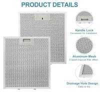 China Washable Aluminum Range Hood Filter with High Efficiency Grease Capture and Multi-layer Aluminum Mesh for Kitchen Exhaust for sale