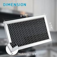 China Hot Sale 3-7/8 X 6-1/8 X 3/8 Inch Microwave Charcoal Filter Replacement Carbon Filter with Aluminium Mesh and Carbon Fiber Cotton for Smoke Capture for sale