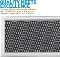 China Hot Sale 3-7/8 X 6-1/8 X 3/8 Inch Microwave Charcoal Filter Replacement Carbon Filter with Aluminium Mesh and Carbon Fiber Cotton for Smoke Capture for sale